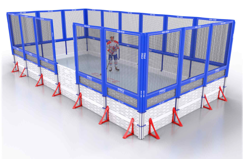Backyard Skating Rink: Arena Height with Nets 20x40 (ships in 7 to 14 ...