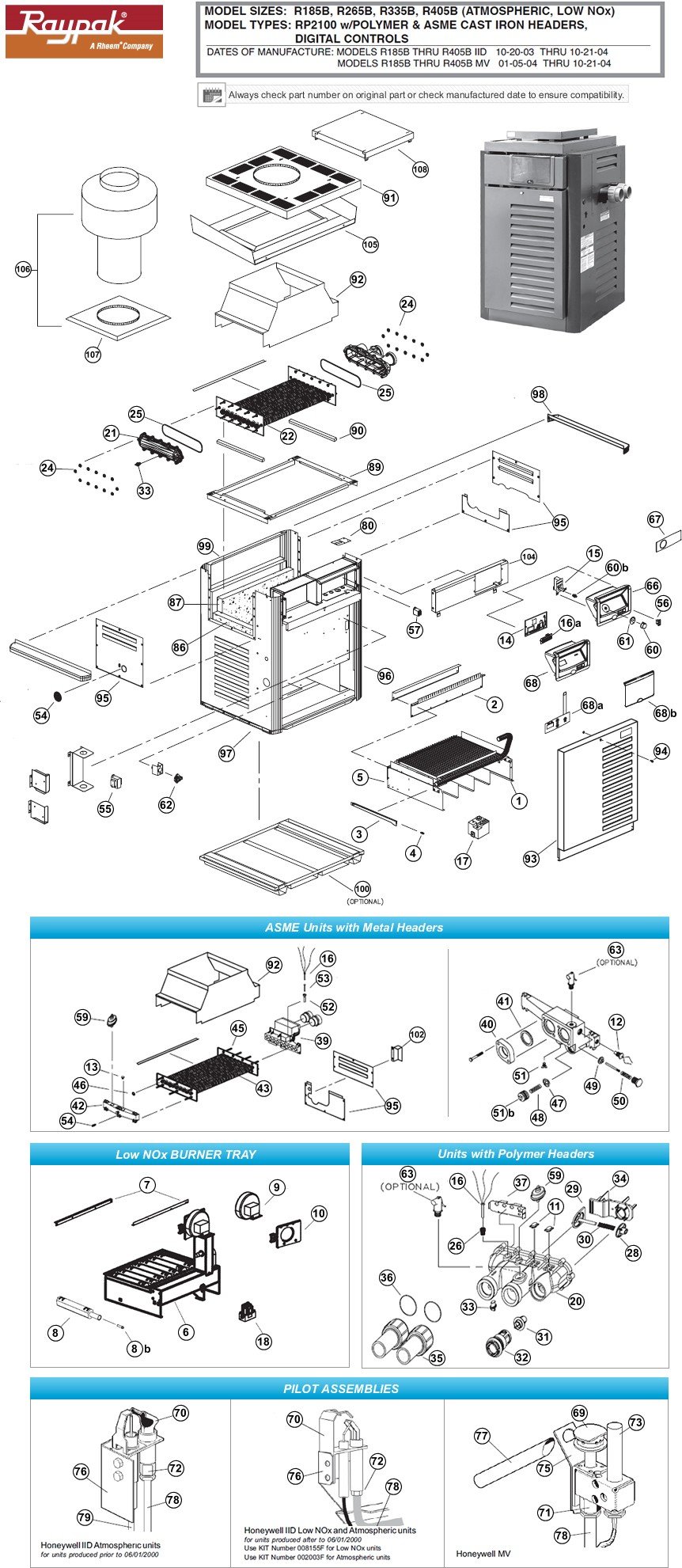 Raypak/Rheem Drain Plug (P/N: 006721F) — Aqua-Tech